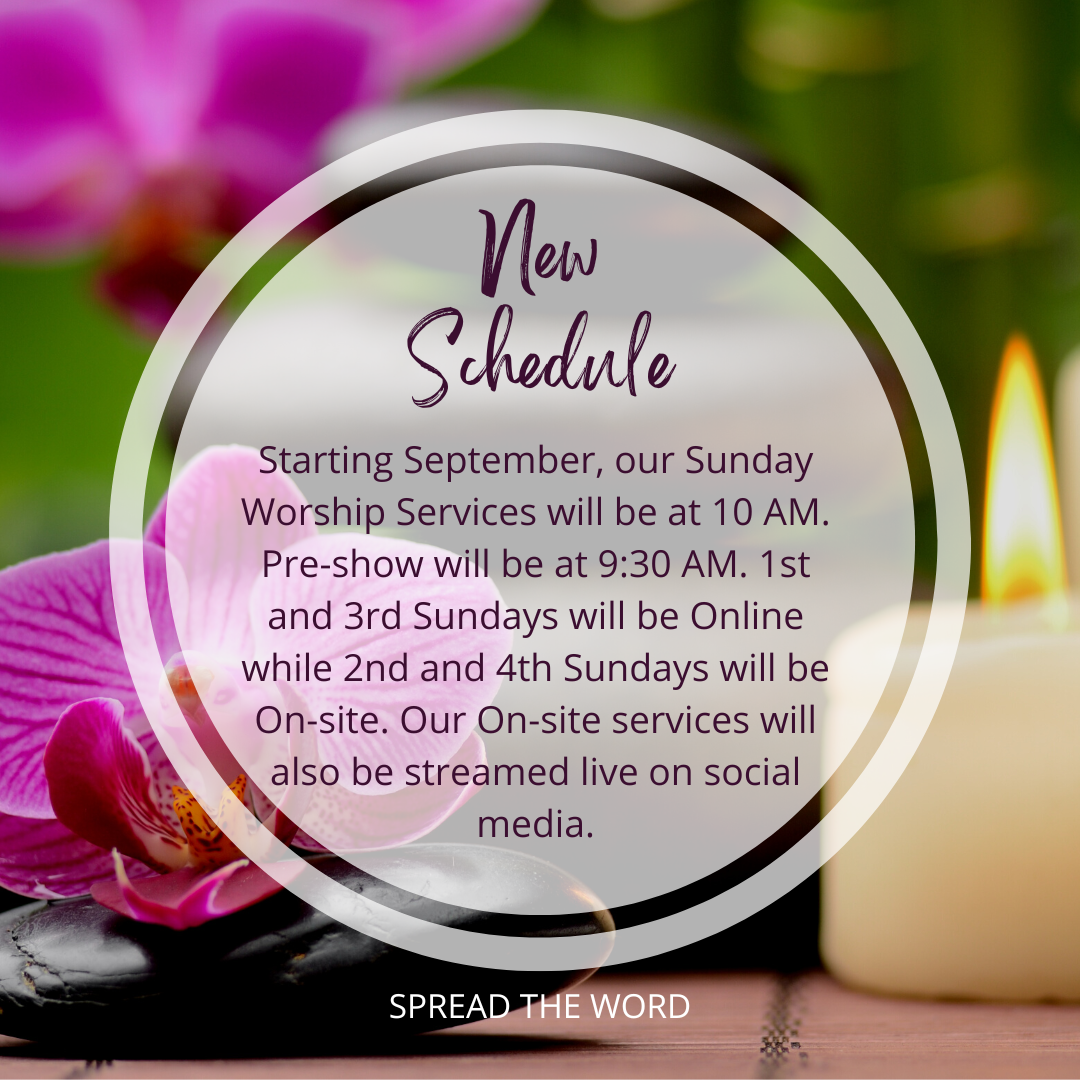 New Schedule Starting Sept – RLCC